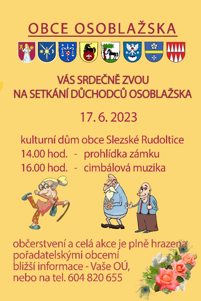 Pozvánka na setkání důchodců Osoblažska - 17.6.2023 - Obec Liptaň